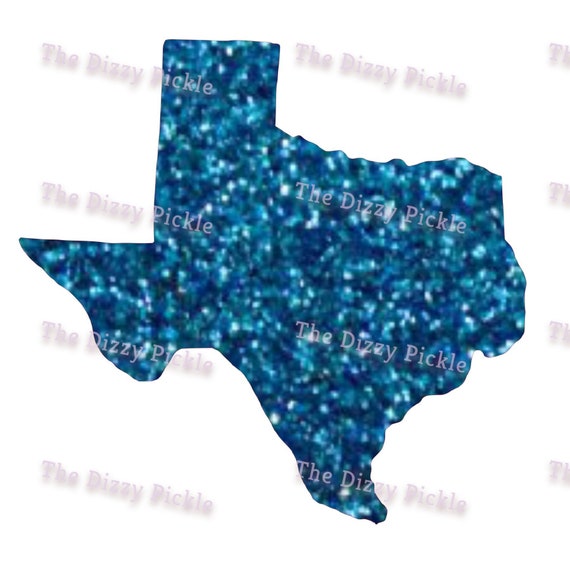 Sublimation Texas State Outline Blue Glitter Design PNG | Etsy
