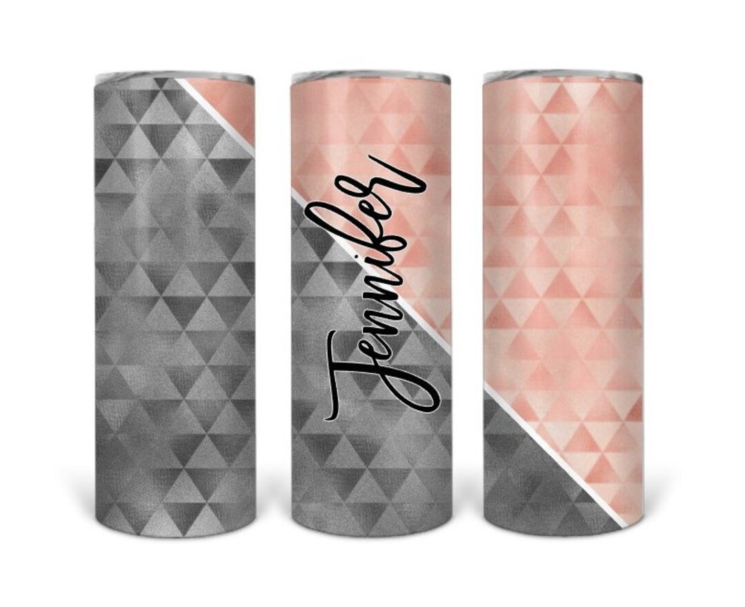 Sublimation Gray and Pink Tumbler Design PNG Sublimation Design Gray ...