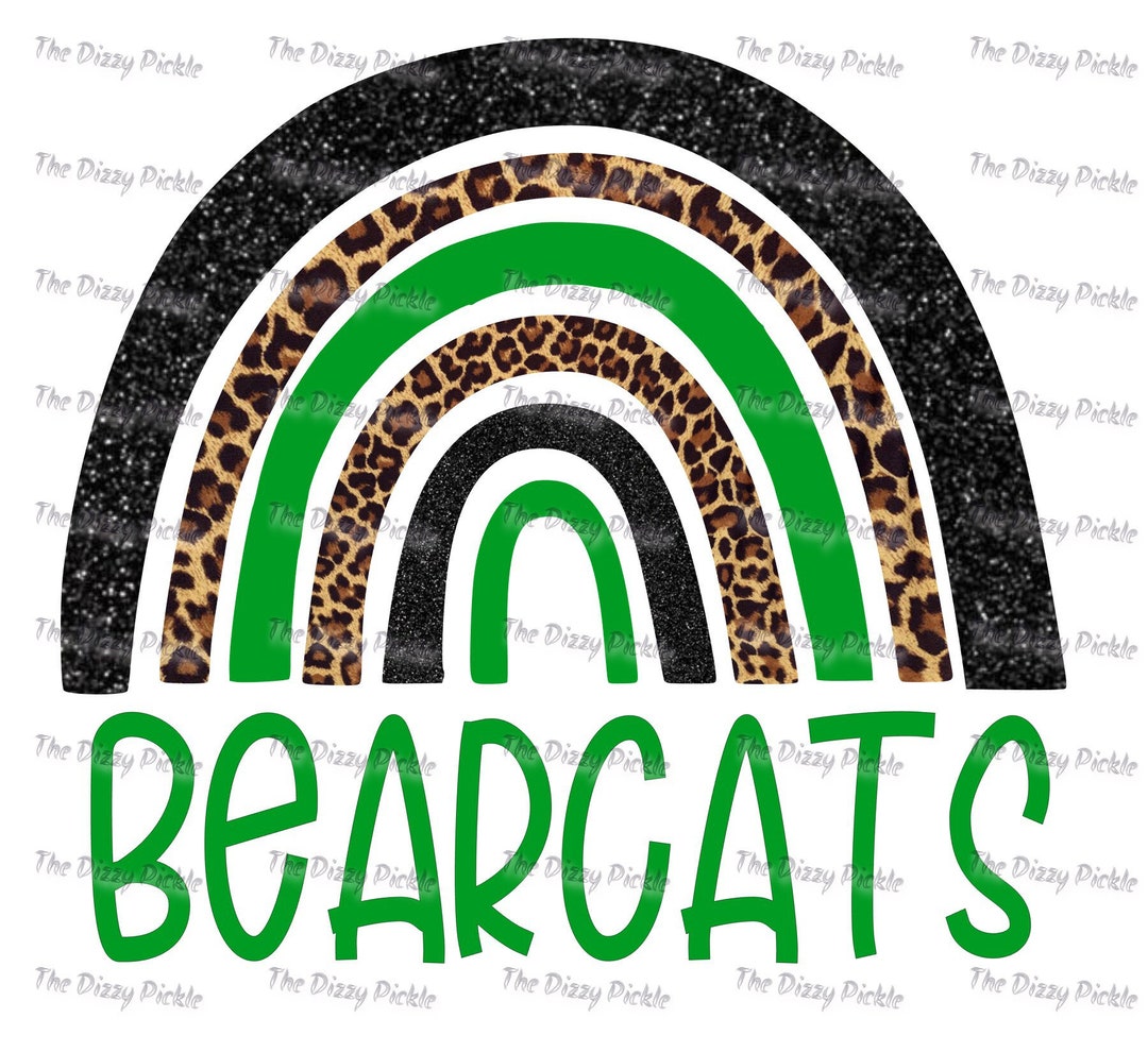 Bearcats Rainbow Sublimation Design Leopard Design PNG Sublimation ...