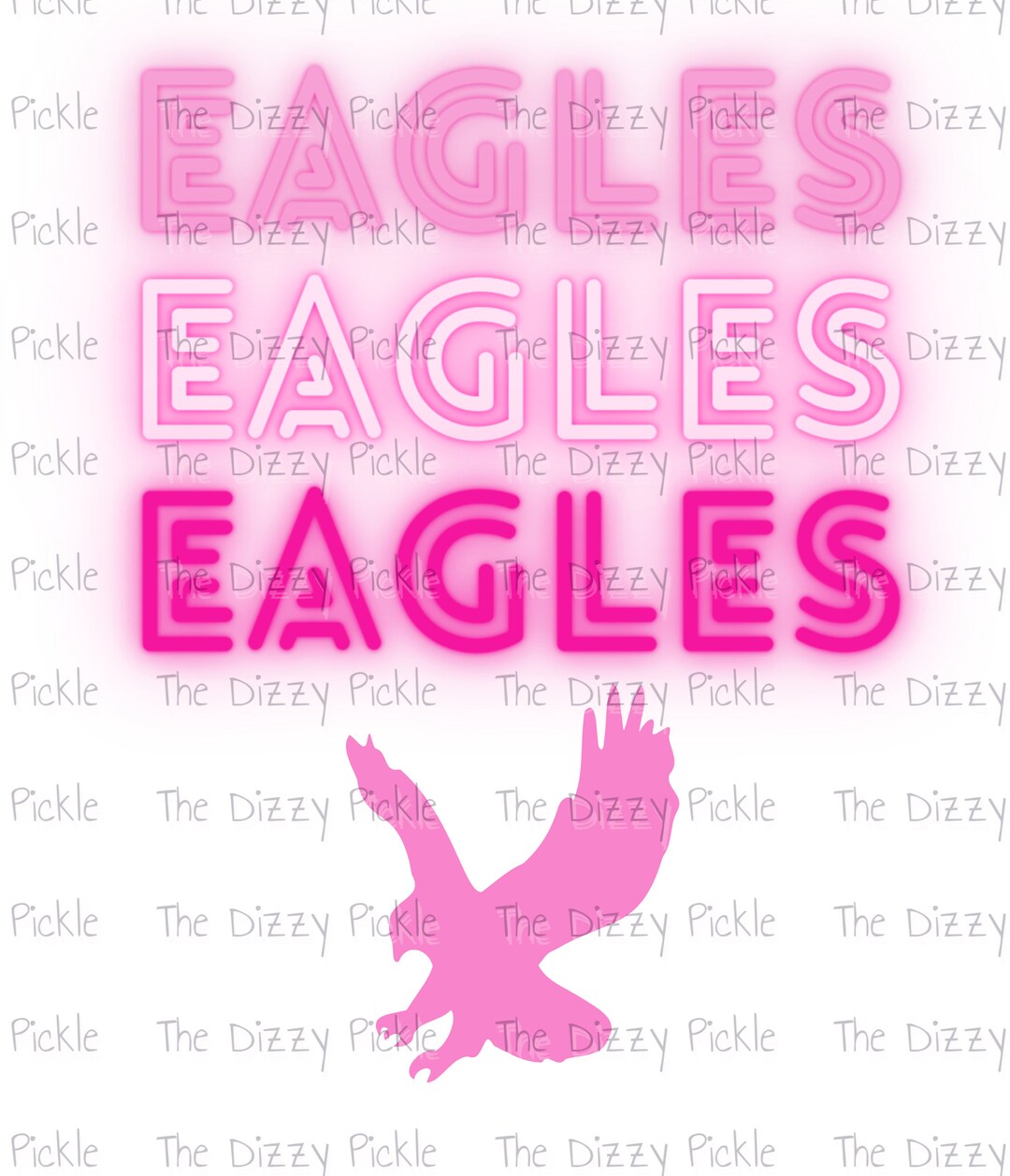 Eagles Pink Out Neon Sublimation Design Leopard Design - Etsy