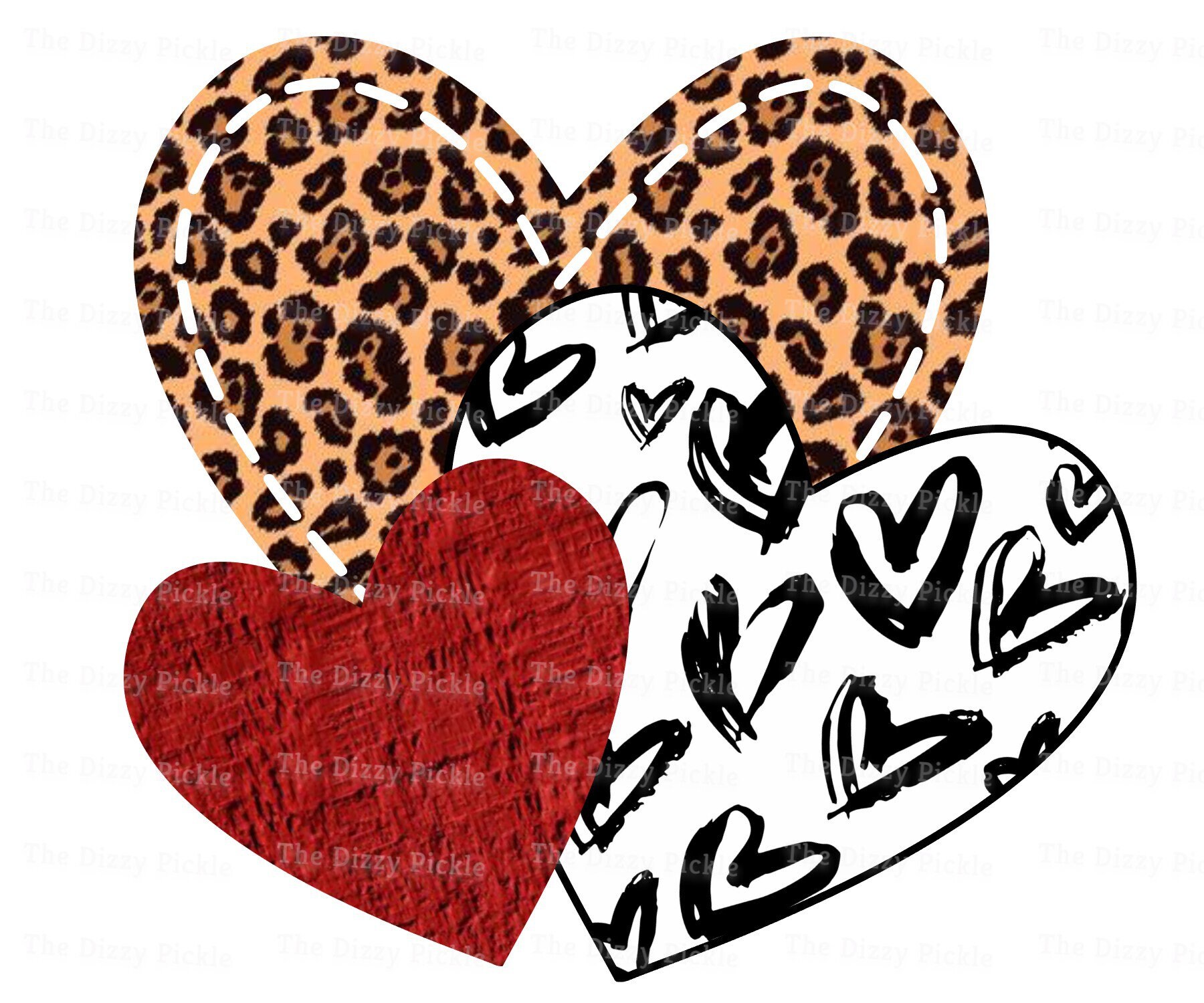 Heart Sublimation Design Hearts Leopard Heart Valentines Design ...