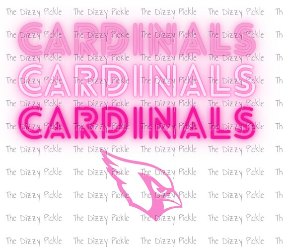 Cardinals Pink Out Neon Sublimation Design Leopard Design - Etsy