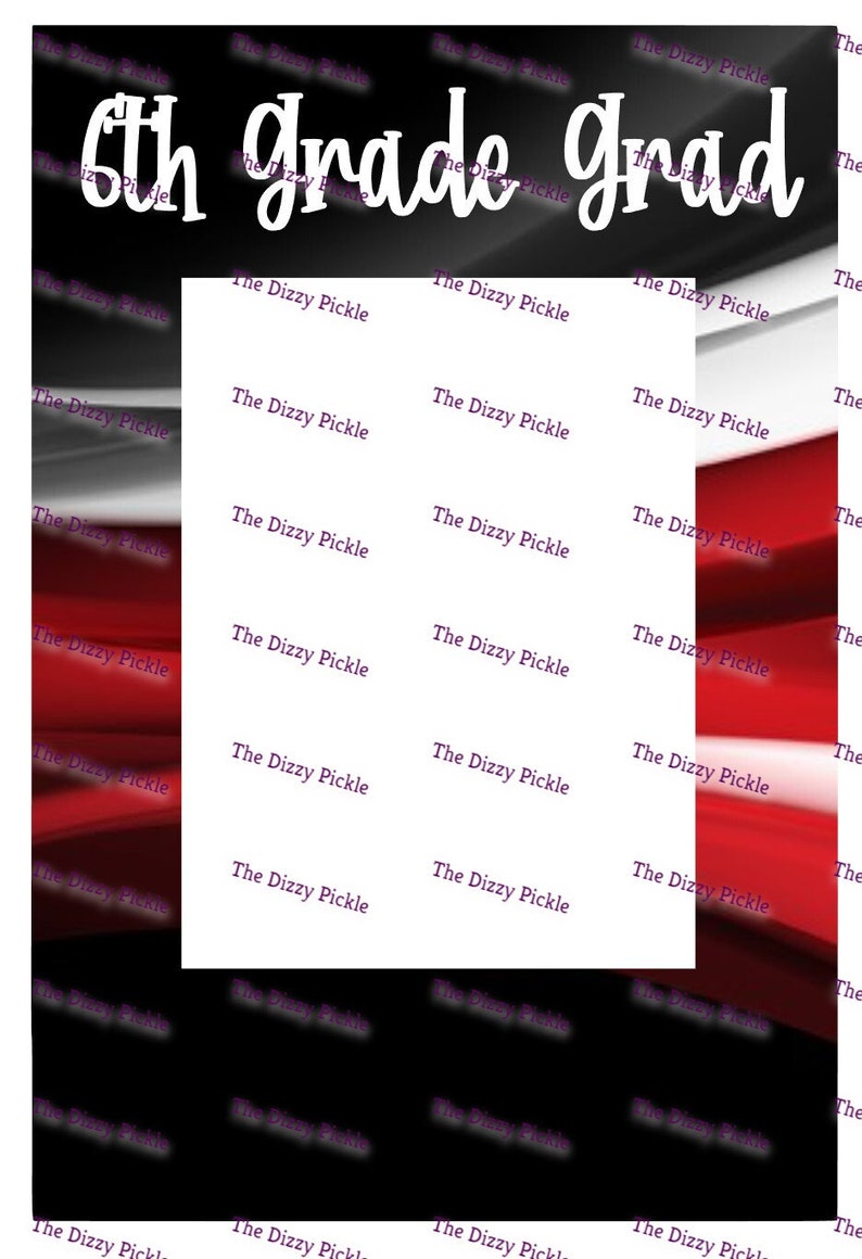 6th Grade Graduation Flag Sublimation Design Garden Flag - Etsy