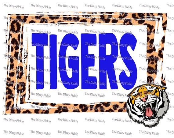 Sublimation Maroon Leopard Print Border Tigers Design PNG - Etsy