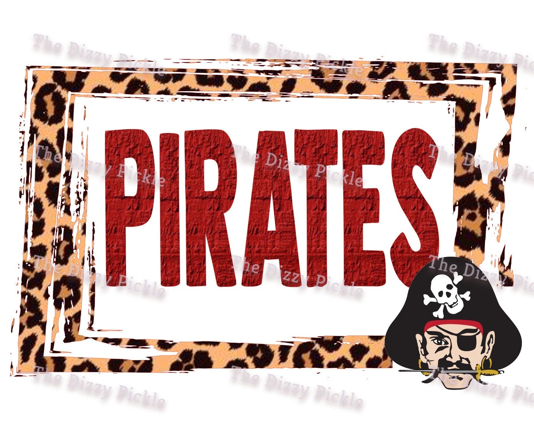 Sublimation Leopard Print Border Pirates Design PNG Sublimation Design ...