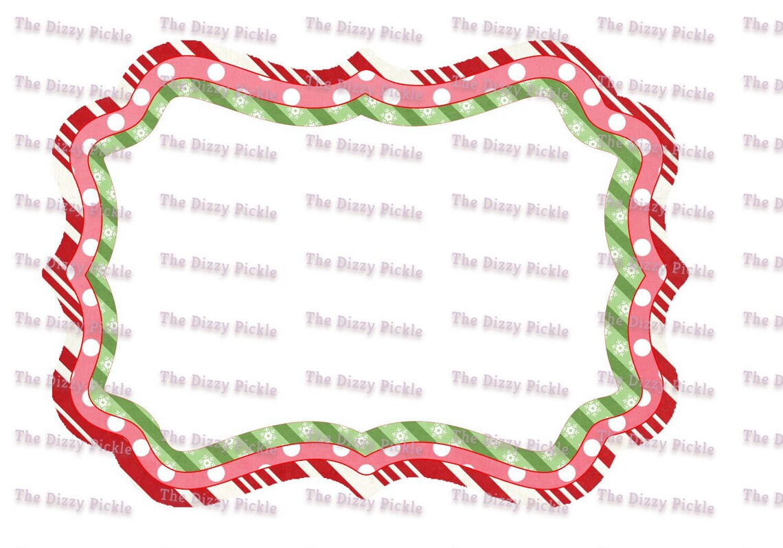 Pink and Green Peppermint Design Christmas Photo Memory PNG | Etsy