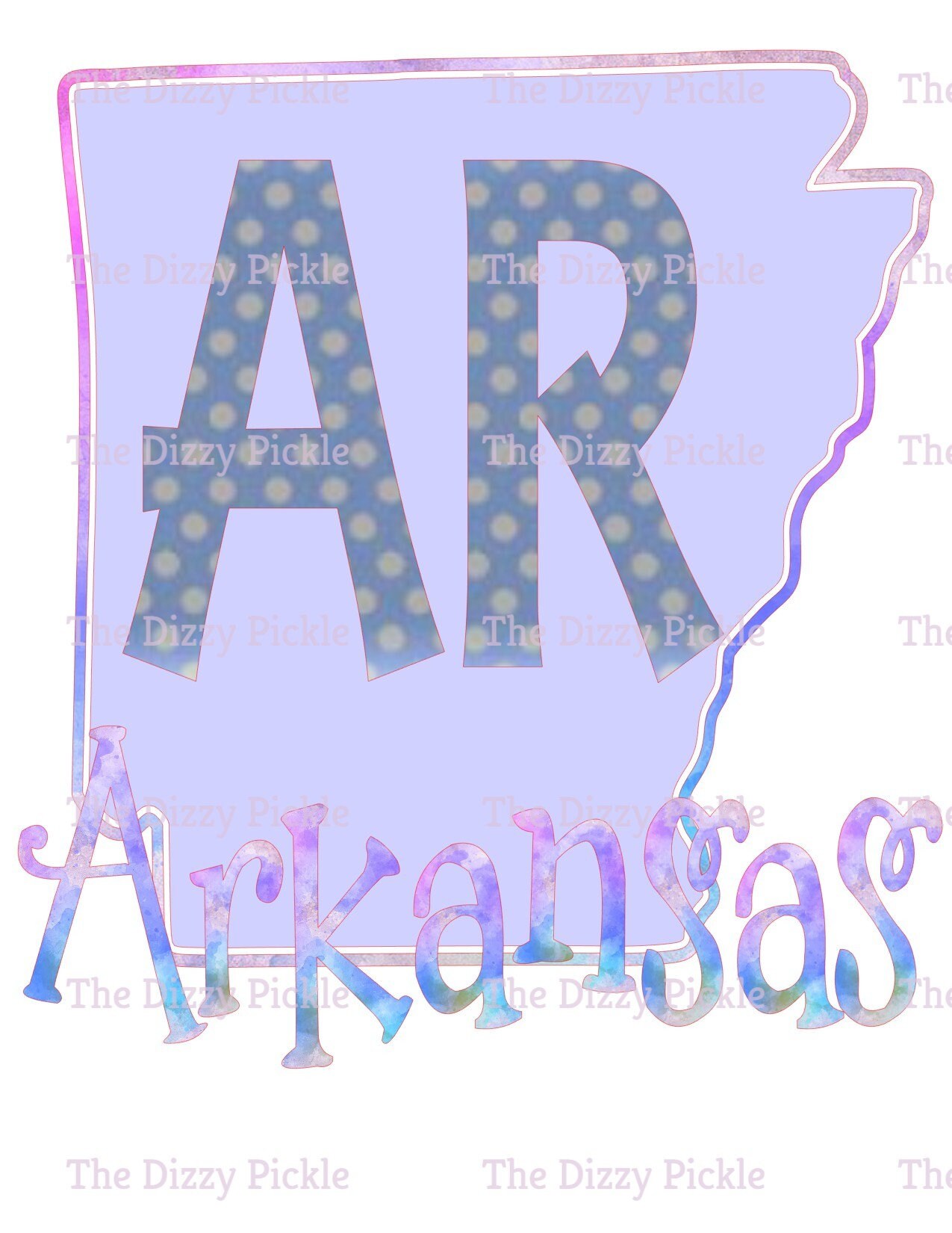 Watercolor Print Arkansas Sublimation Design PNG JPEG | Etsy