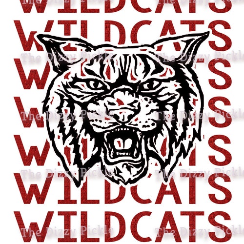 Red and Black Wildcats Sublimation Design Design PNG - Etsy