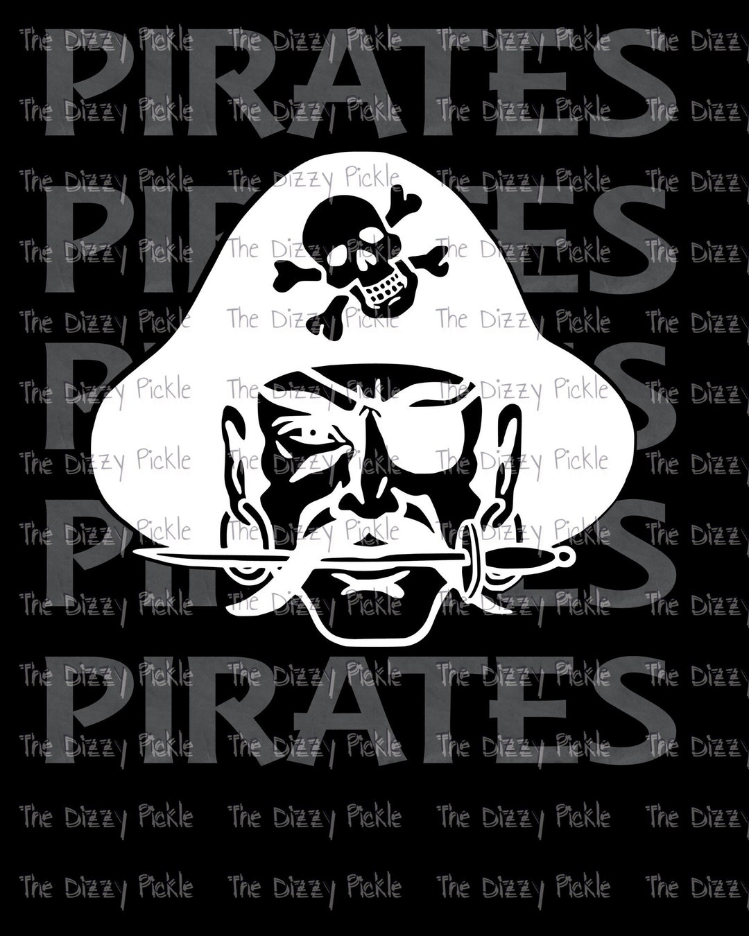 Graphite and White Pirates Sublimation Design Design PNG - Etsy