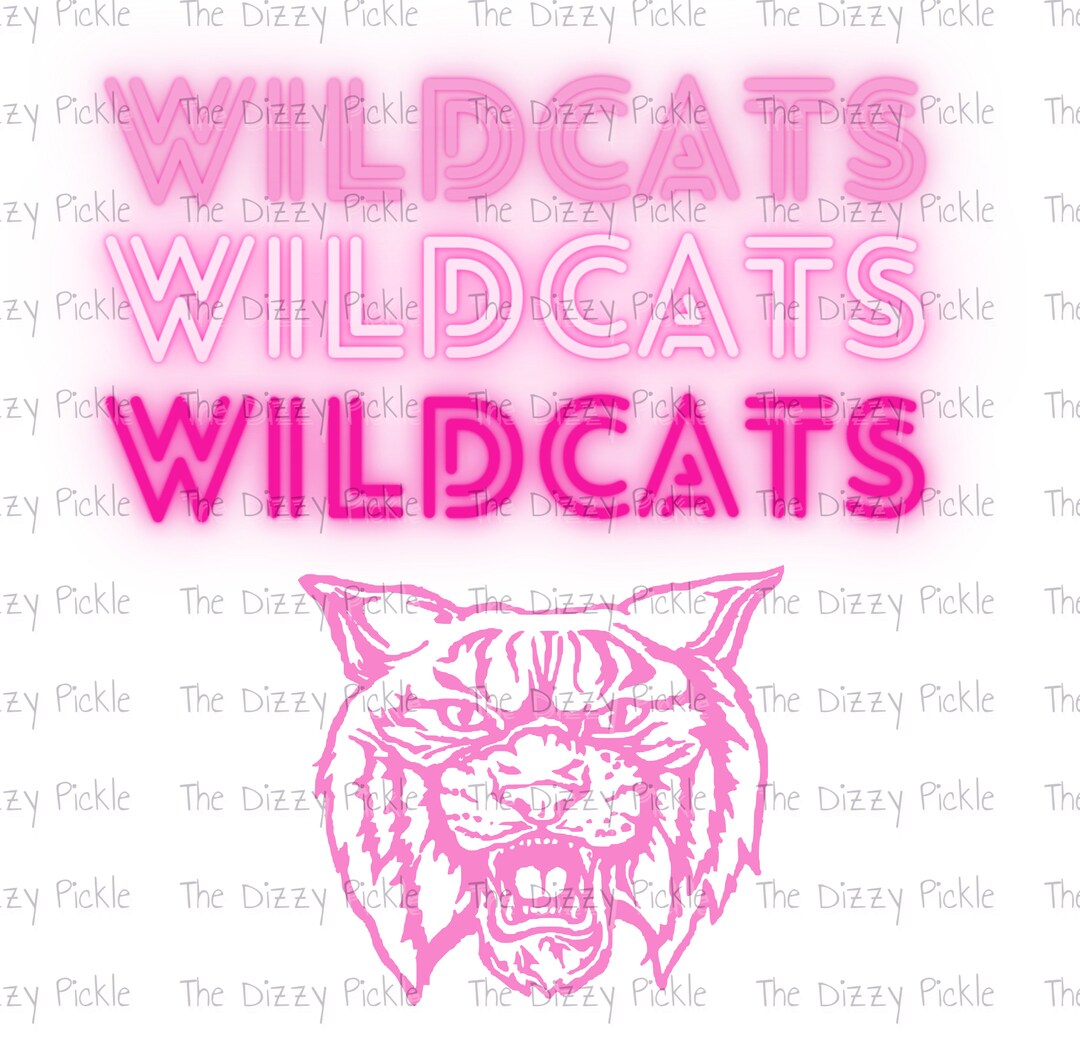 Wildcats Pink Out Neon Sublimation Design Leopard Design PNG Football ...