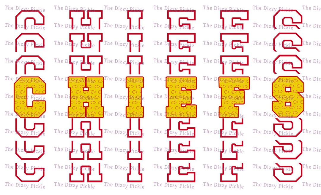 Chiefs Sublimation Design Pattern Print Design PNG - Etsy