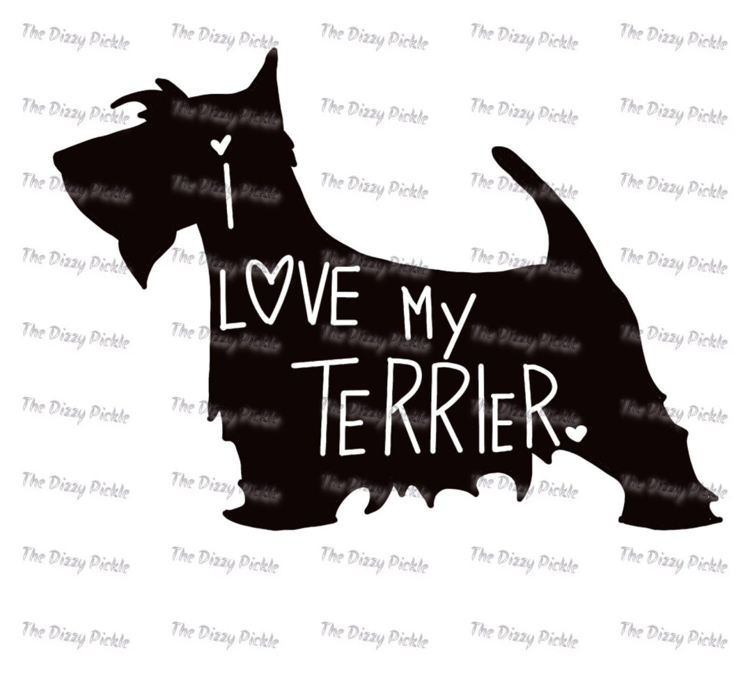 I Love My Scottie Dog SVG and PNG Sublimation Design Design Sublimation ...