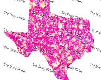 Sublimation Texas State Outline Blue Glitter Design PNG Sublimation ...