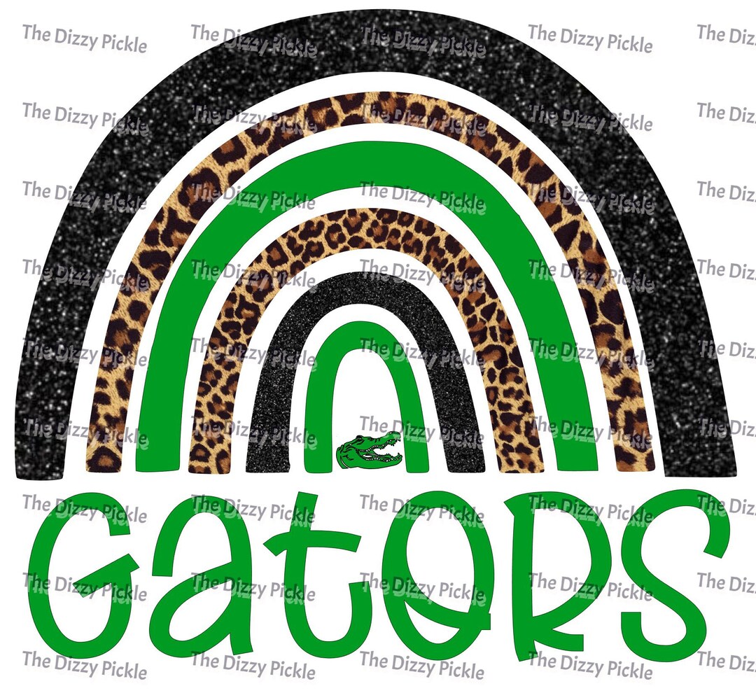 Gators Rainbow Sublimation Design Leopard Design PNG Sublimation ...