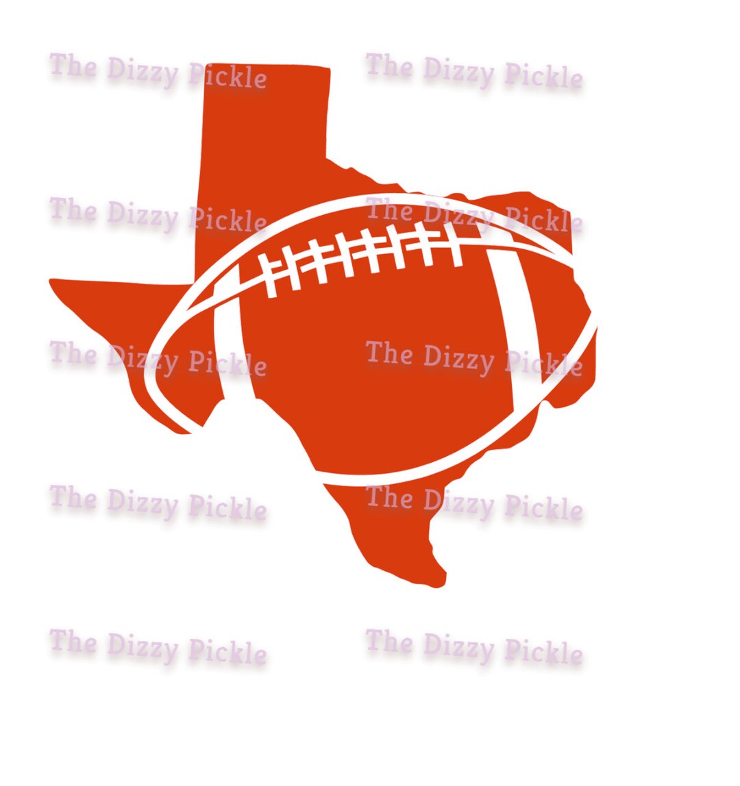 Sublimation Texas State Burnt Orange With Football Laces Design PNG ...