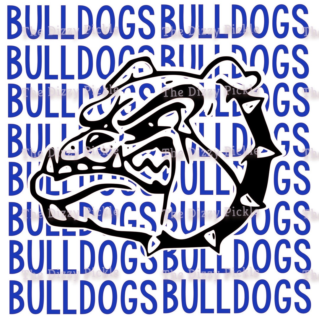 Royal Blue Black Bulldogs Sublimation Design Design PNG Sublimation ...