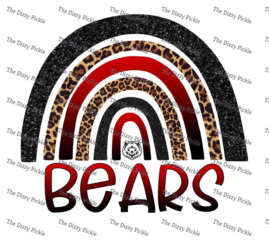 Bears Rainbow Sublimation Design Leopard Print Design - Etsy