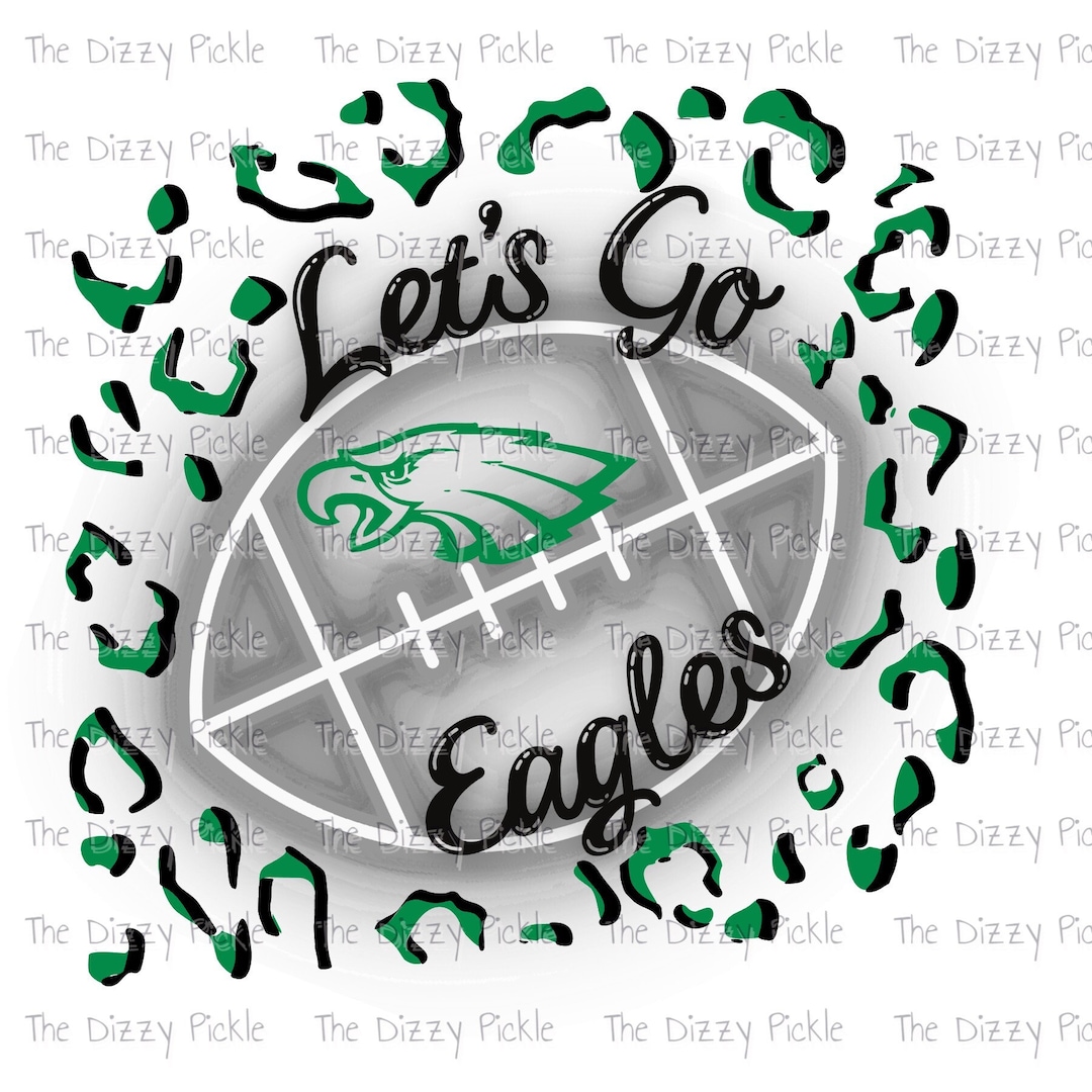 Eagles Leopard Football Sublimation Design Green Leopard Design PNG ...