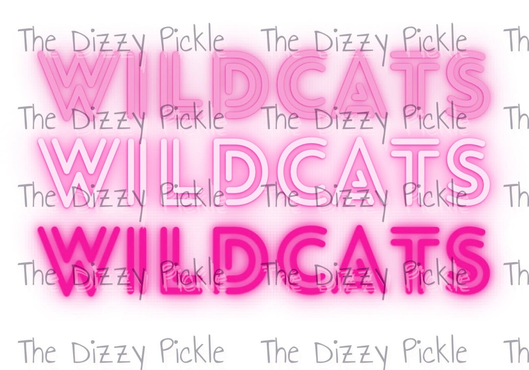 Wildcats Pink Out Neon Sublimation Design Leopard Design PNG Football ...