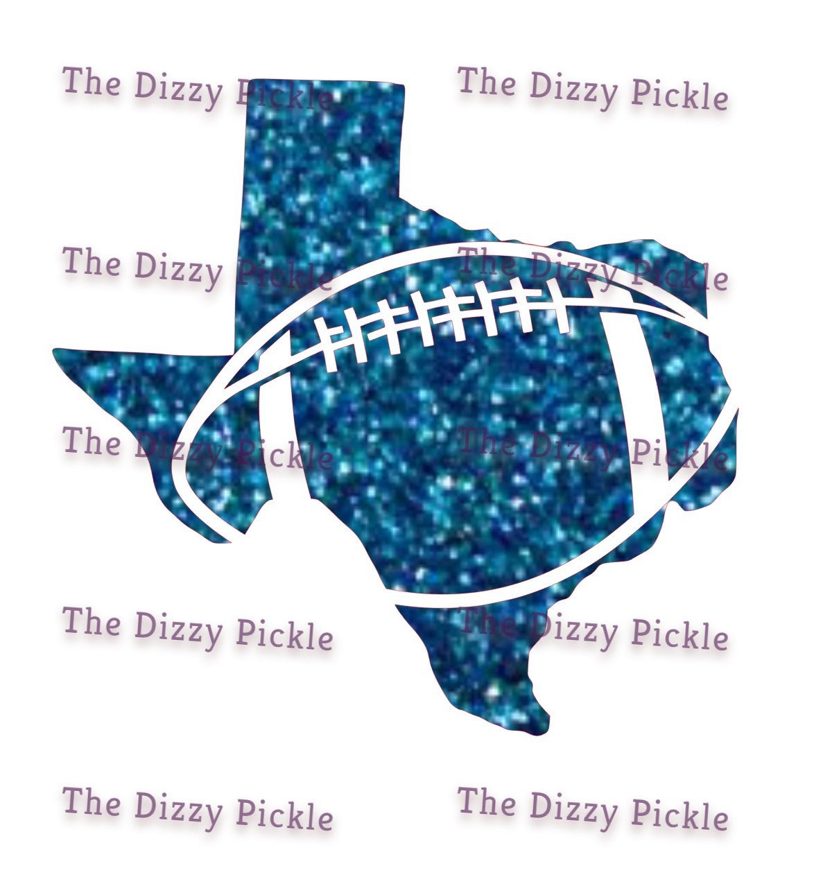 Sublimation Texas State Blue Glitter With Football Laces | Etsy