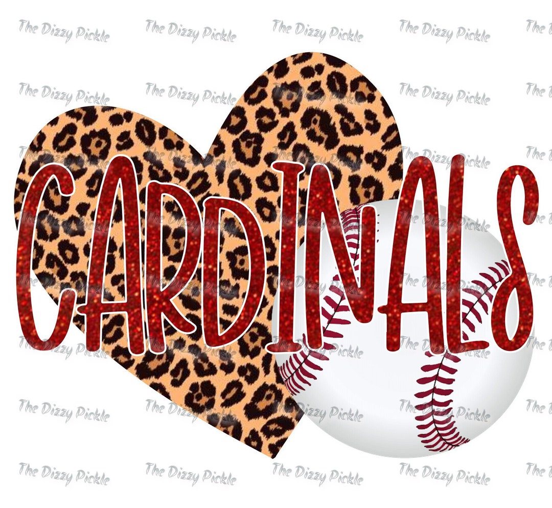 Cardinals Cheetah Baseball Sublimation Design Leopard PNG Sublimation ...