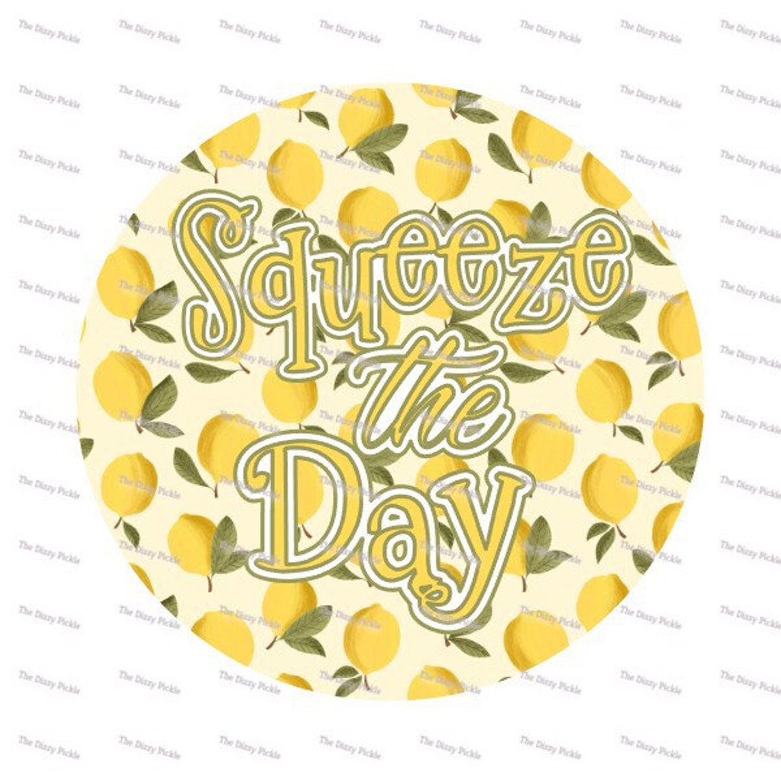 Lemon Squeeze the Day Sublimation Round Door Hanger Design - Etsy