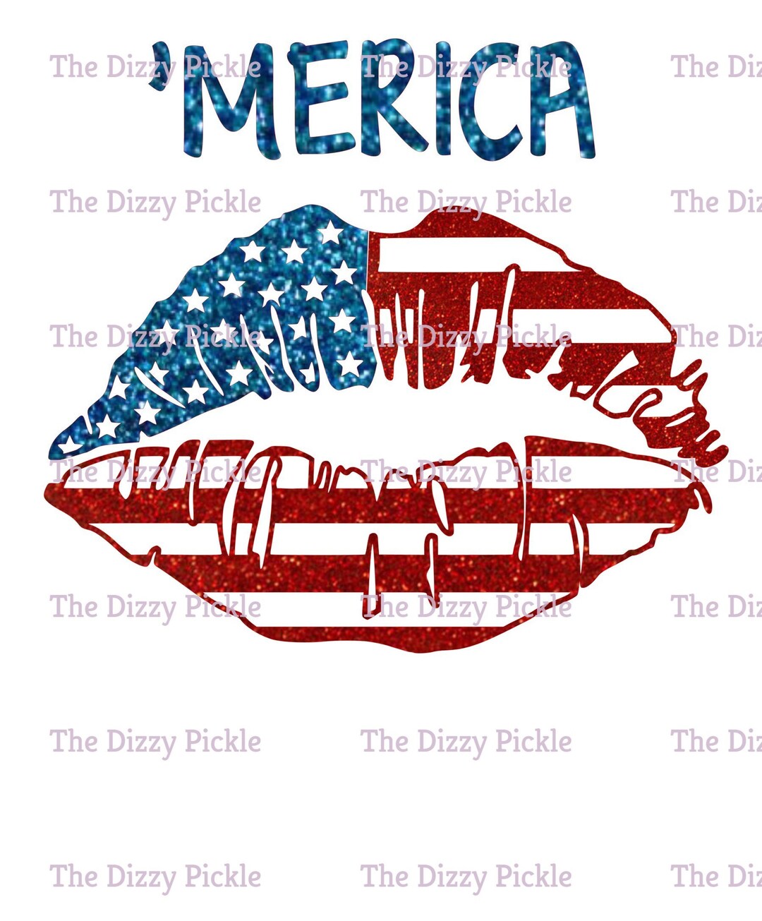 4th Shirt 'merica Flag Lips Sublimation Design Fourth of July Shirt ...