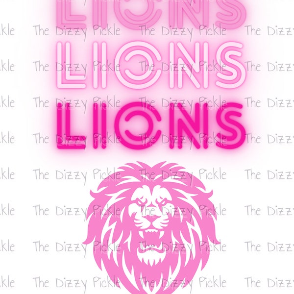 Pink Out Lions Svg - Etsy