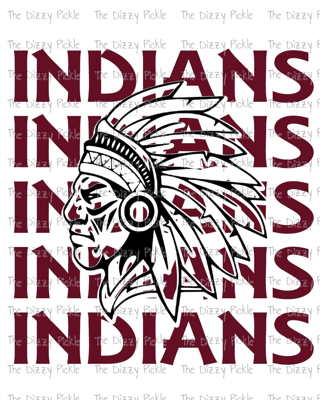 Black and Maroon Indians Sublimation Design Design PNG Sublimation ...