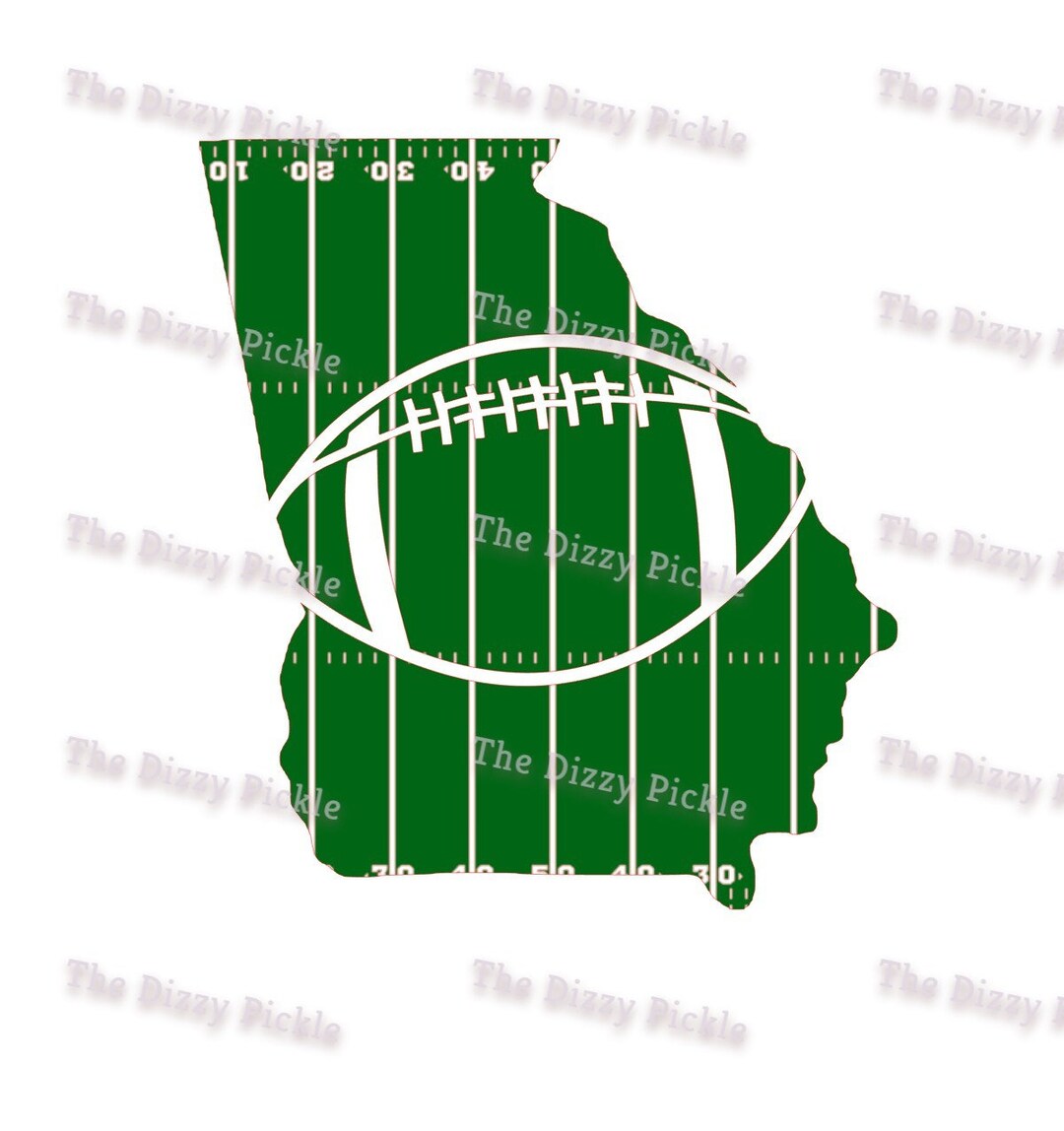 Sublimation Georgia State Blank With Football Laces Design PNG ...