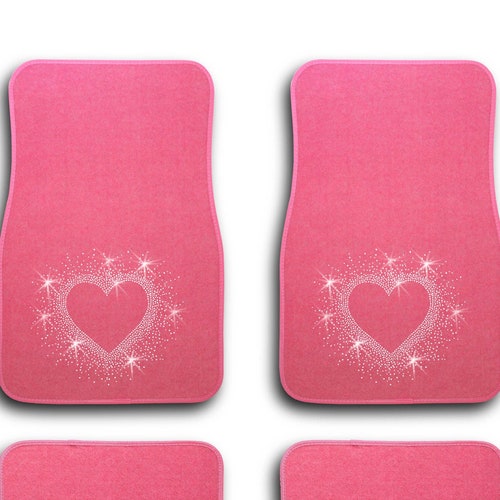 Heart Universal Fit Front/rear 4-piece Full Set Crystal Bling - Etsy