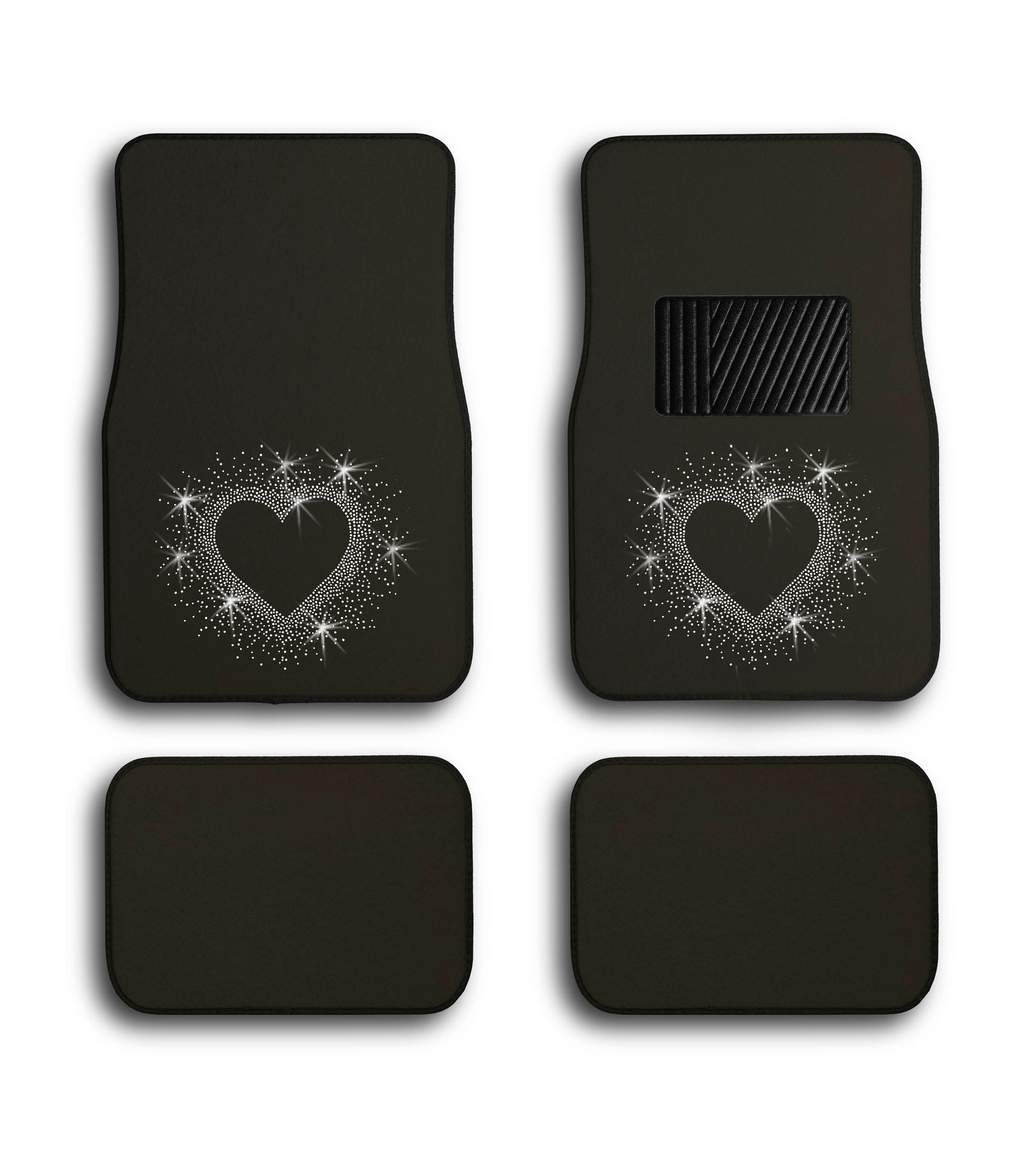 Heart Fading Cute Crystal Swarovski Bling Universal Fit Front/rear 4 ...