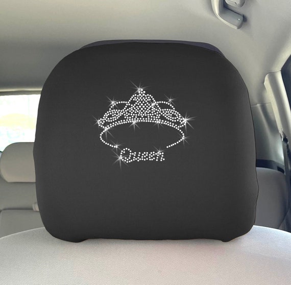 2 Pcs Queen Crown Bling Car Universal Head Rest Cover Crystal Rhinestone Beautiful Swarovski Unisex Neosupreme Anti Slip Design for Women Etsy