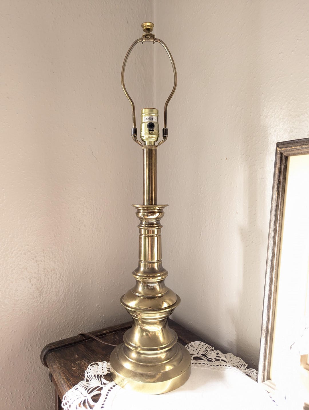 Stiffel Brass Table Lamp 24in Tall Socket Switch 7 Lbs - Etsy