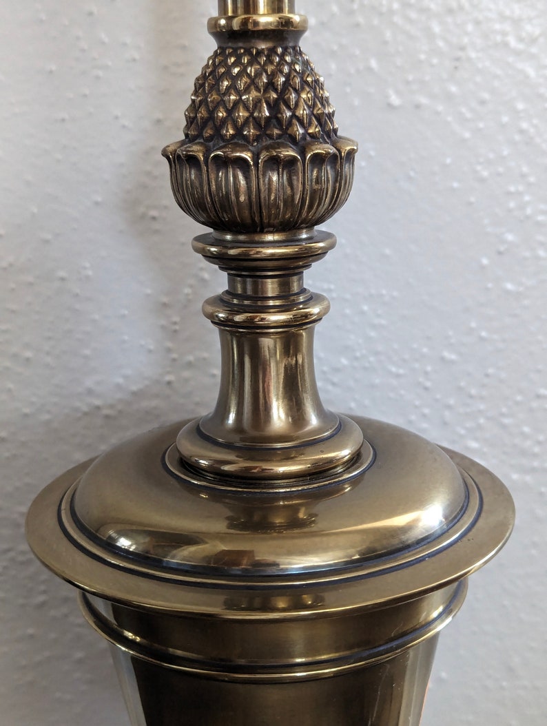 Vintage Stiffel Brass Table Lamp Pineapple Hollywood Regency 26 Tall ...