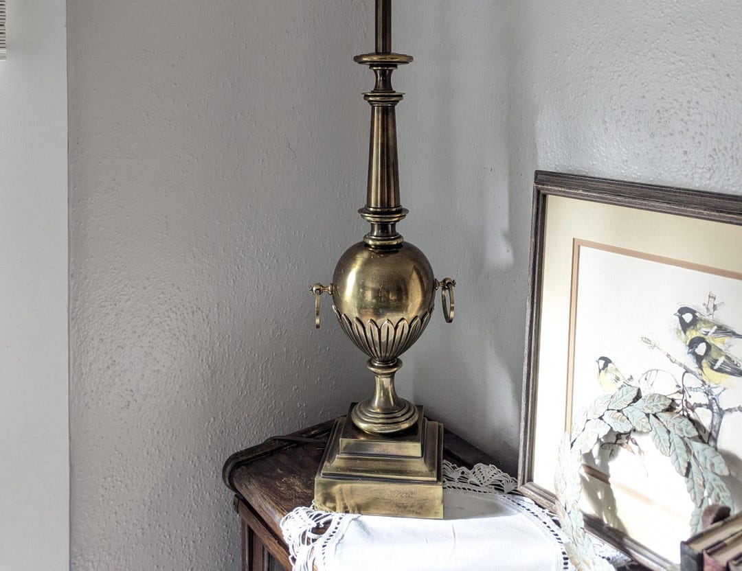 Vintage Stiffel Heavy Table Lamp 3 Way 41" Tall Socket Cord Switch ...