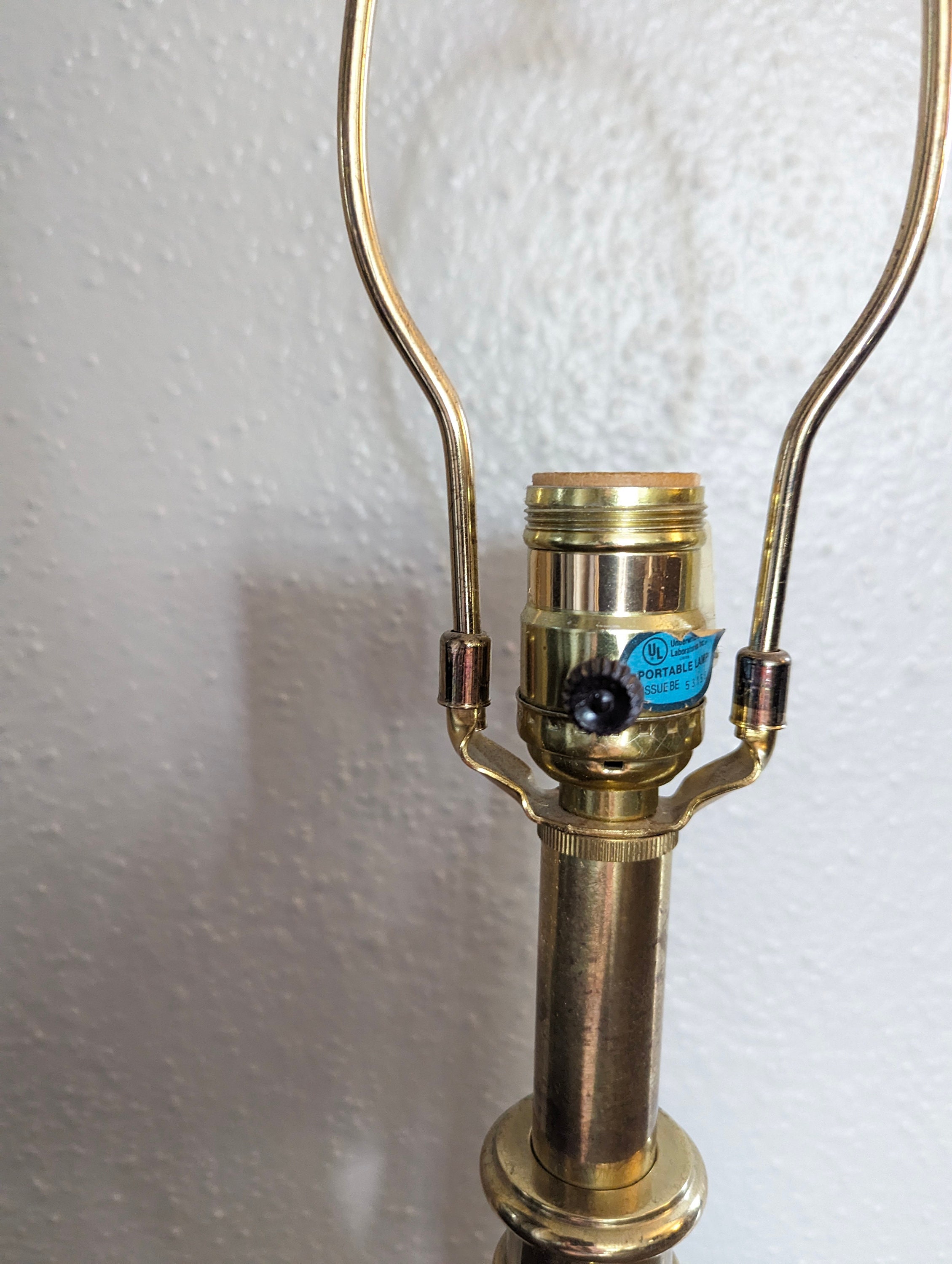 Stiffel Table Lamp Brass Mid Century 27in Tall Socket Switch 3-way Bulb ...