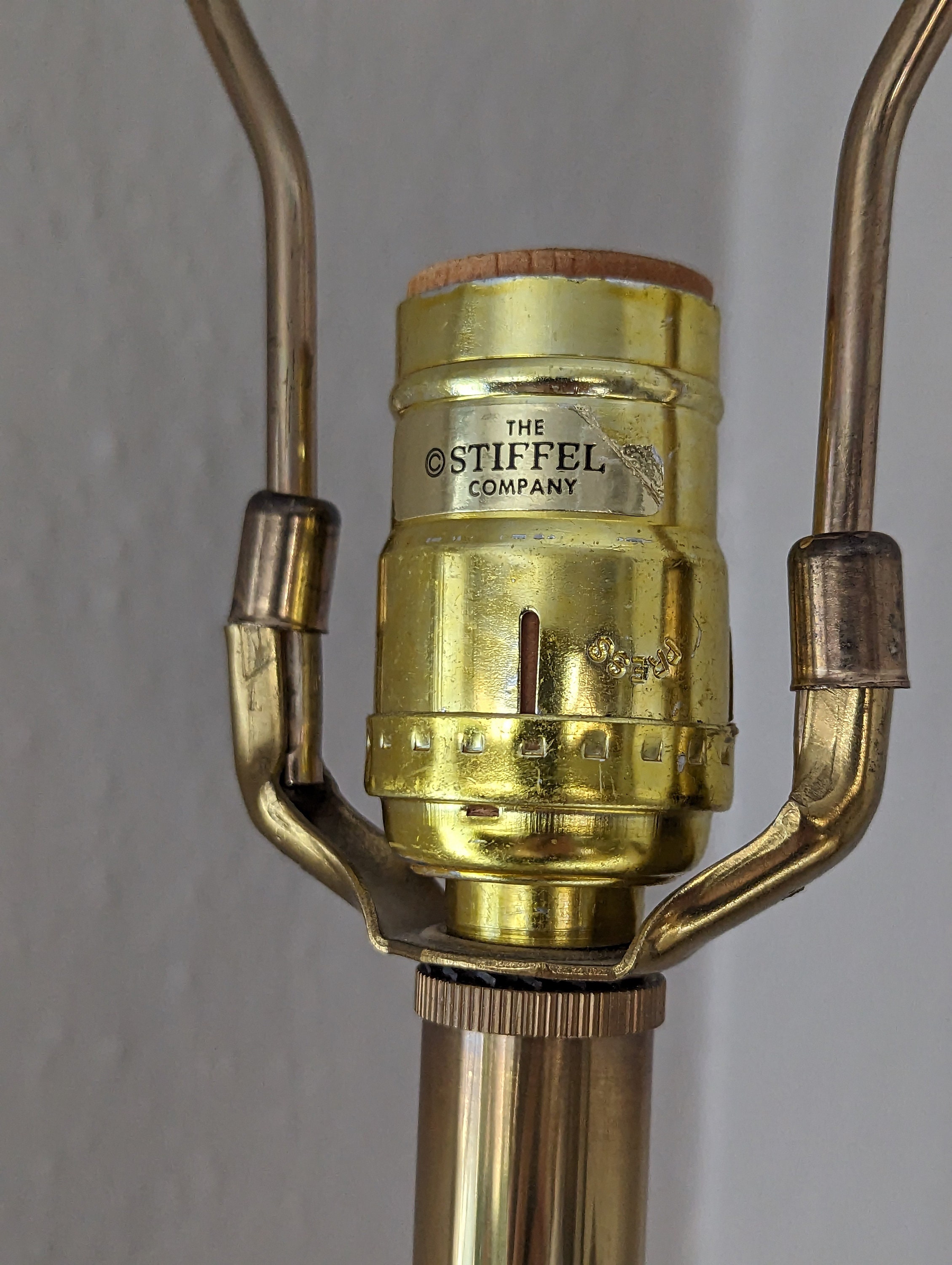 Stiffel Brass Table Lamp Heavy Classic Style 31 Tall Base Switch Brass ...