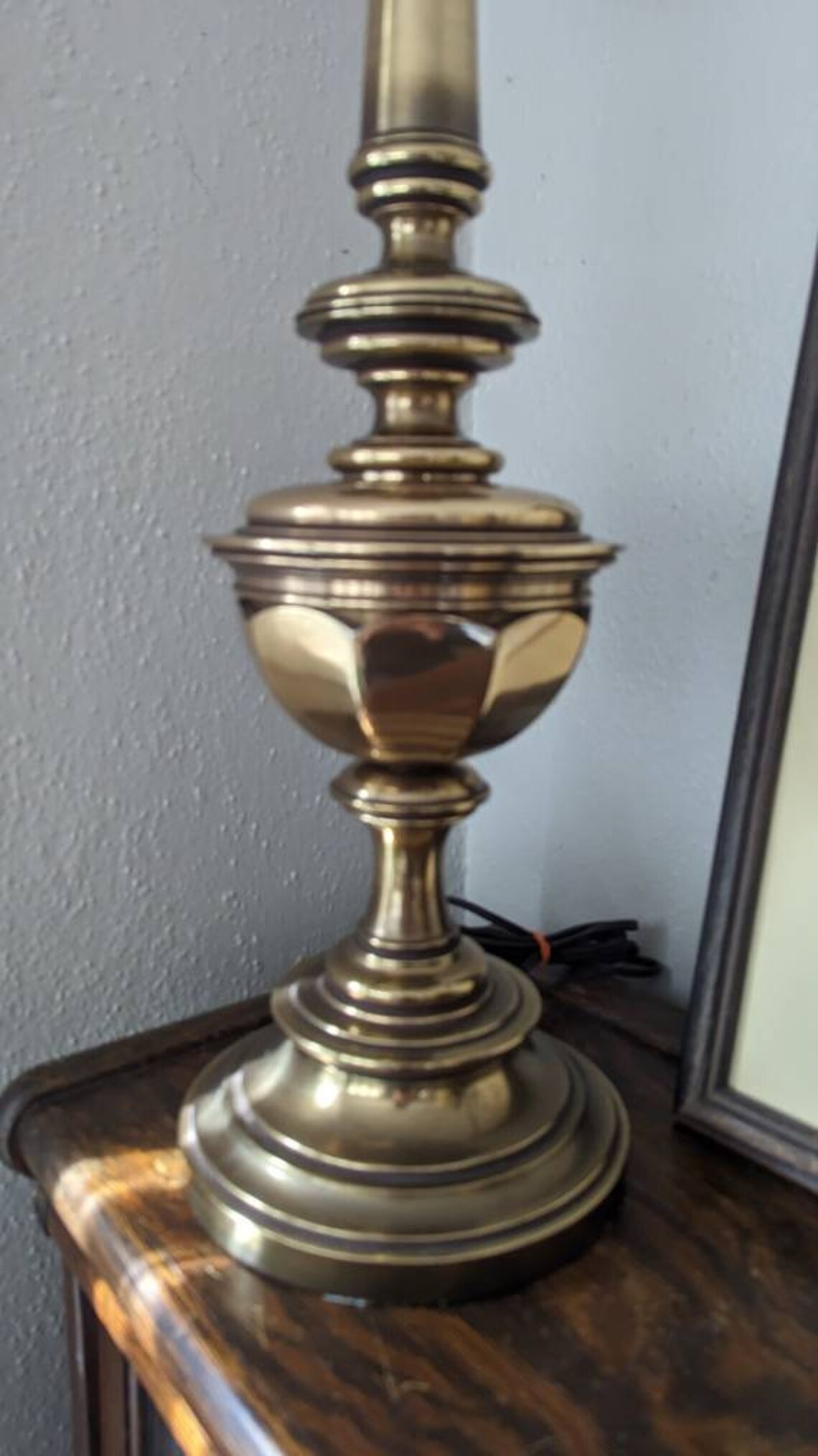 Stiffel Table Lamp Brass Heavy Mid Century 36" Tall Switch on Socket - Etsy