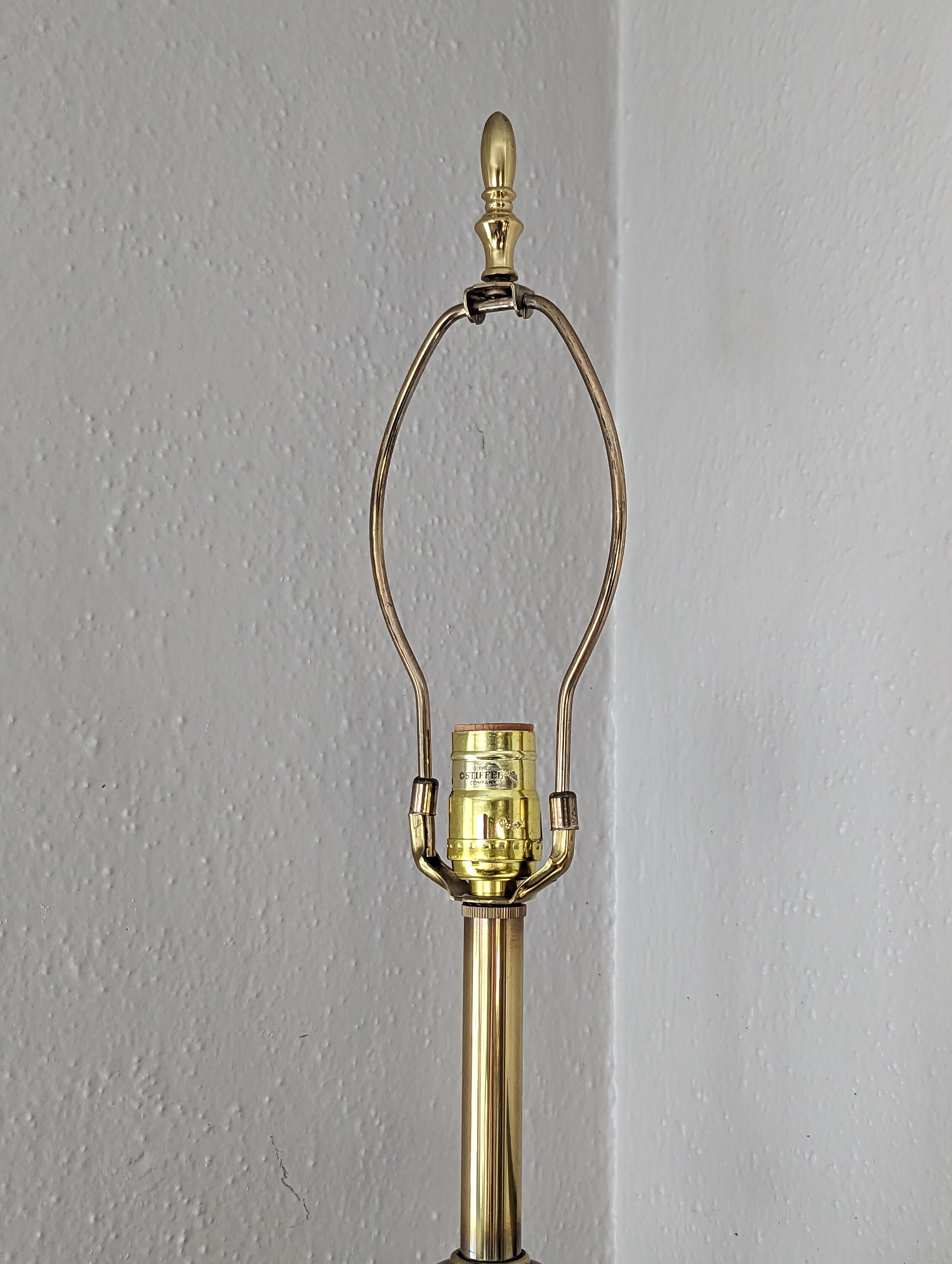 Stiffel Brass Table Lamp Heavy Classic Style 31" Tall Base Switch Brass ...