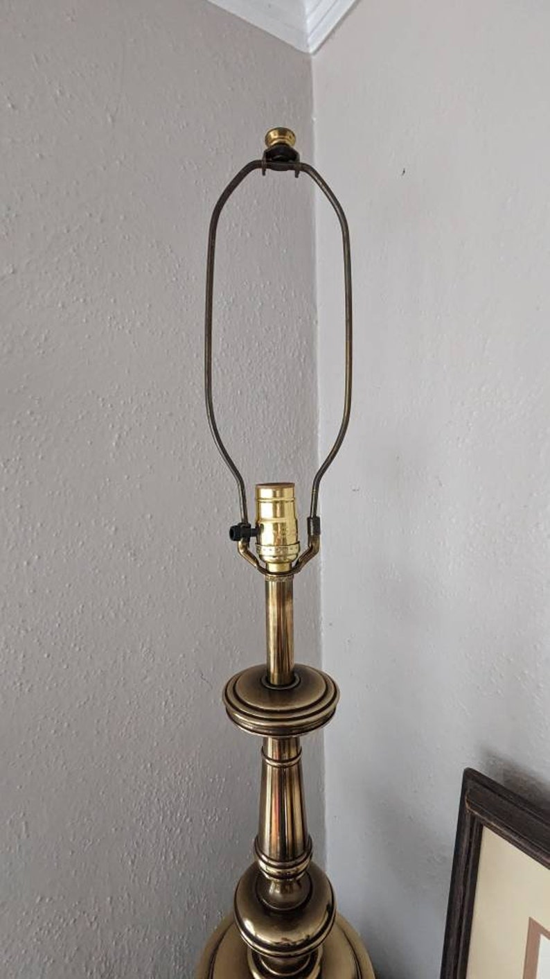 Stiffel Table Lamp Brass Heavy Mid Century 36" Tall Switch on Socket - Etsy