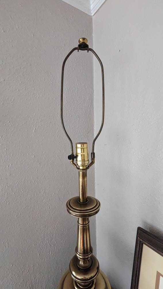 Stiffel Table Lamp Brass Heavy Mid Century 36" Tall Switch on Socket - Etsy