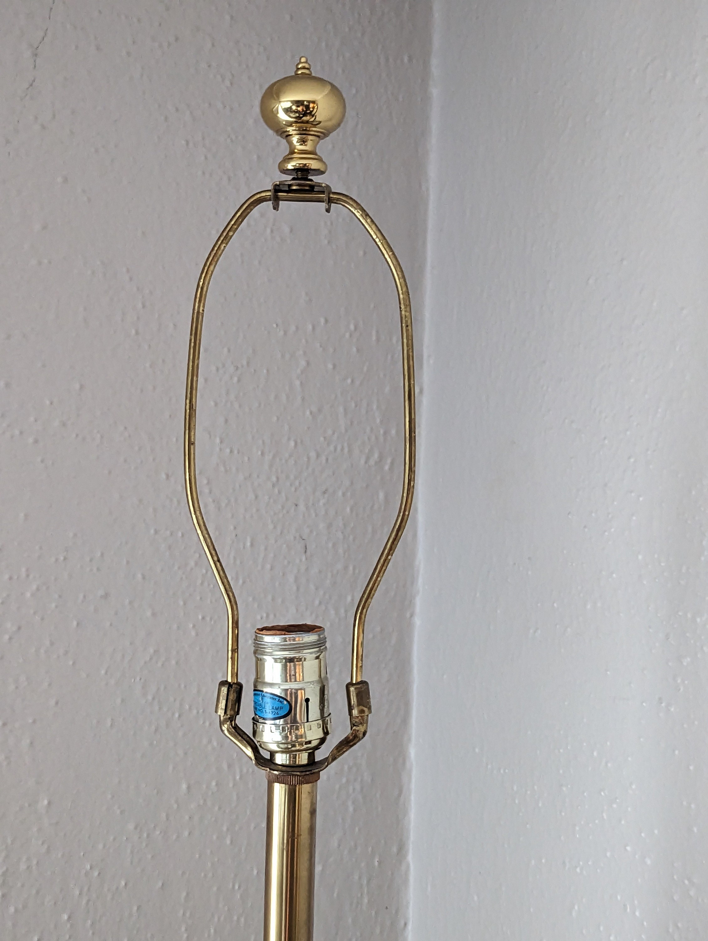 Stiffel Table Lamp Brass Urn 40in Tall Floral Stand 8in Square Base ...