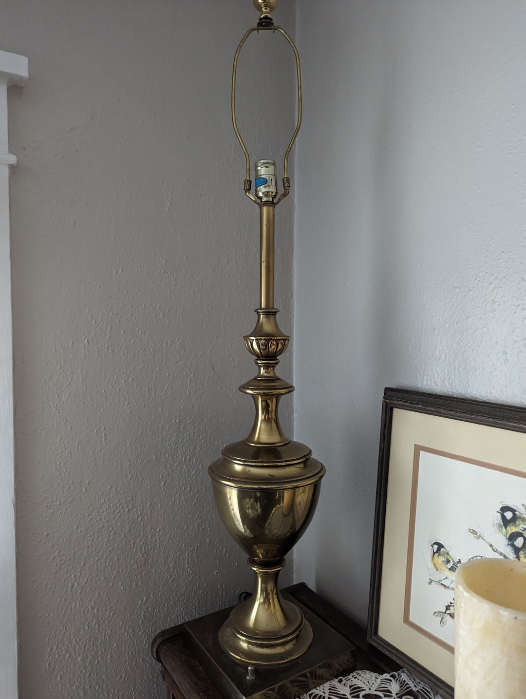 Stiffel Brass Table Lamp Base Switch 39 Tall 8 Square Base - Etsy