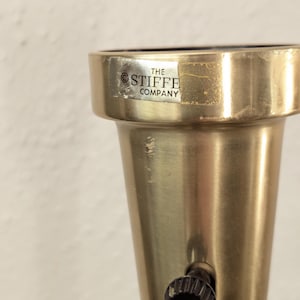 Stiffel Hollywood Regency Table Torchiere Lamp Ivory Brass 34 High ...