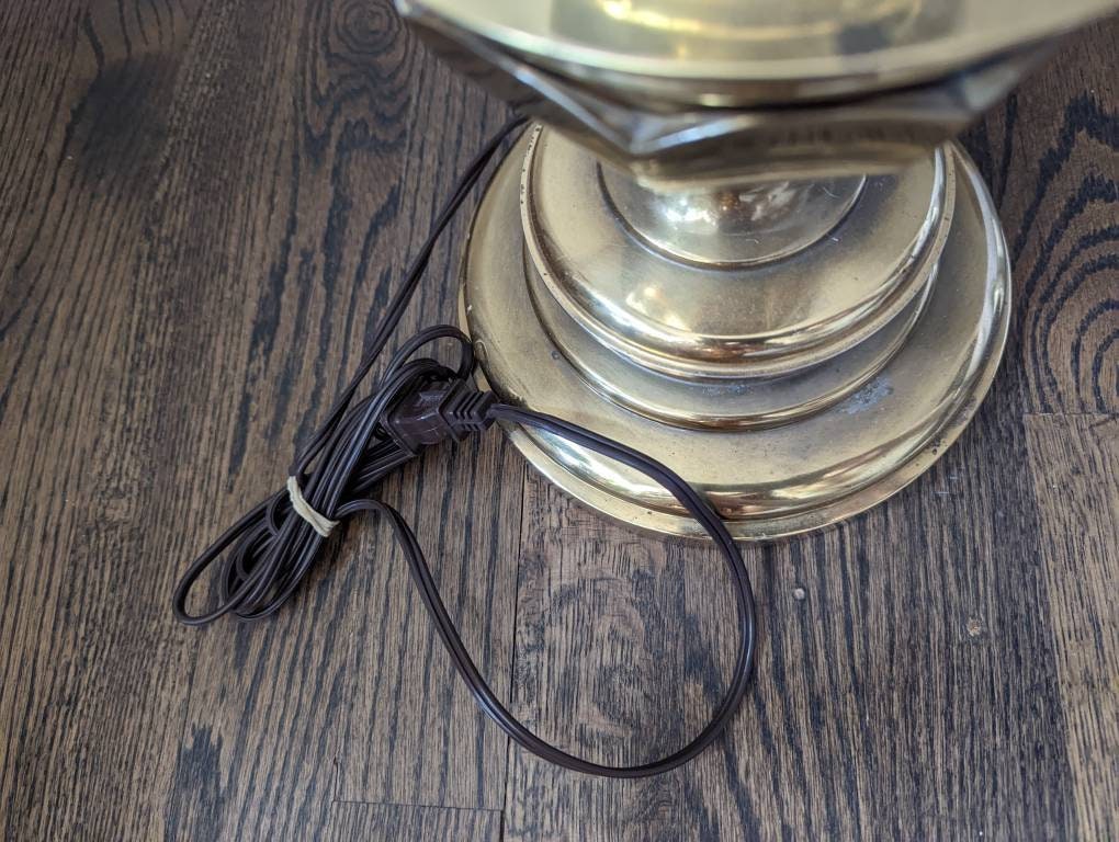 Stiffel Brass Table Lamp 33 Tall Dark Brass Switch on Socket - Etsy