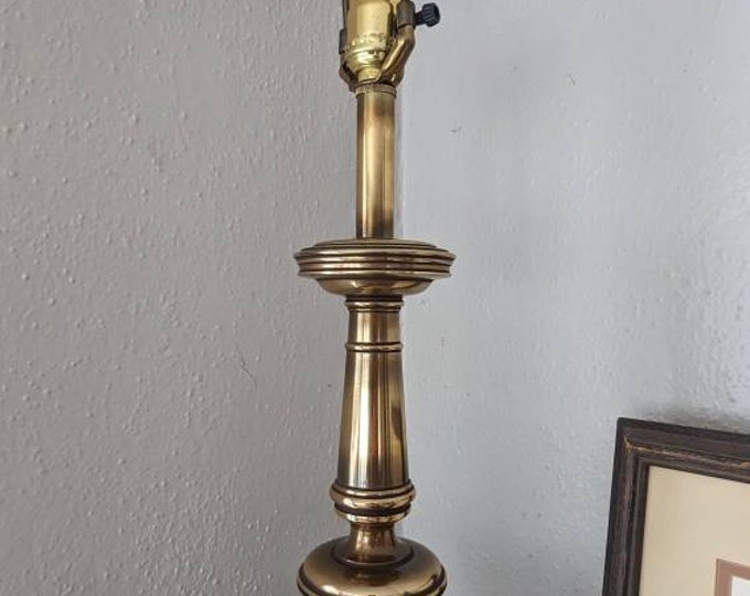 Stiffel Table Lamp Brass Heavy Mid Century 36" Tall Switch on Socket - Etsy