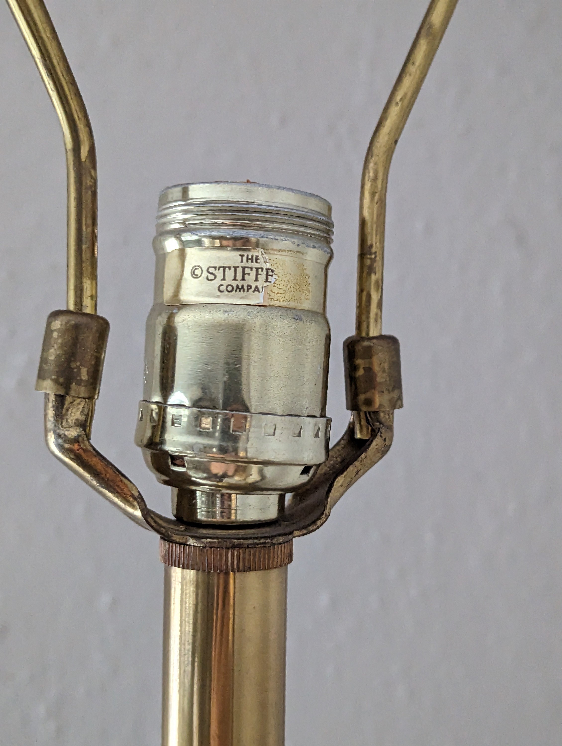 Stiffel Table Lamp Brass Urn 40in Tall Floral Stand 8in Square Base ...