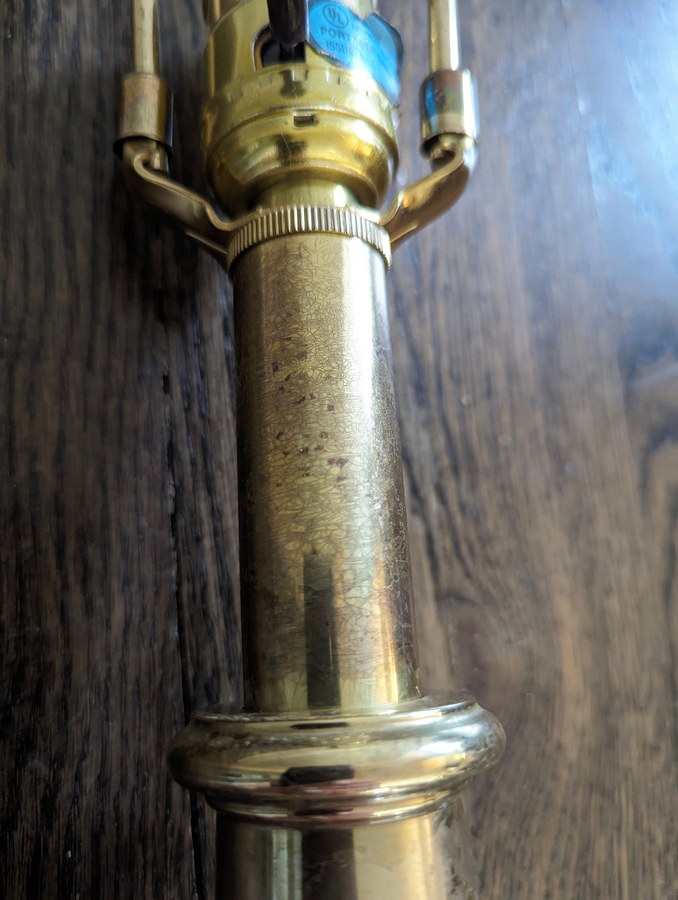 Stiffel Table Lamp Brass Mid Century 27in Tall Socket Switch 3-way Bulb ...