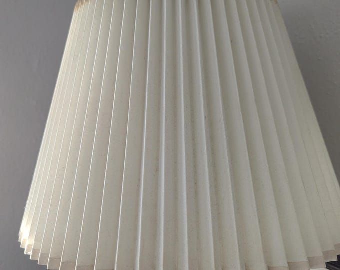 Stiffel Lamp Shade Pair Vintage Tan Linen Tailored Pleats 11in Tall16 ...